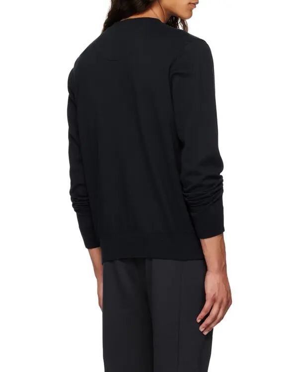 Moncler Logo Embroidered Long-sleeved Sweater