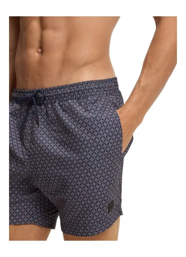Hugo Boss Graphic-pattern Swim Shorts