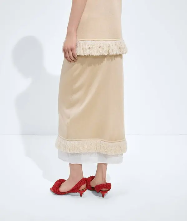 Bottega Veneta Silk Double Knit Skirt