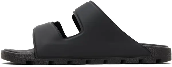 Hugo Boss Logo Double-strap Slippers - Black