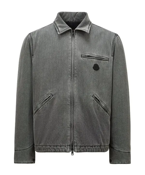 Moncler Acate Padded Denim Shirt Jacket