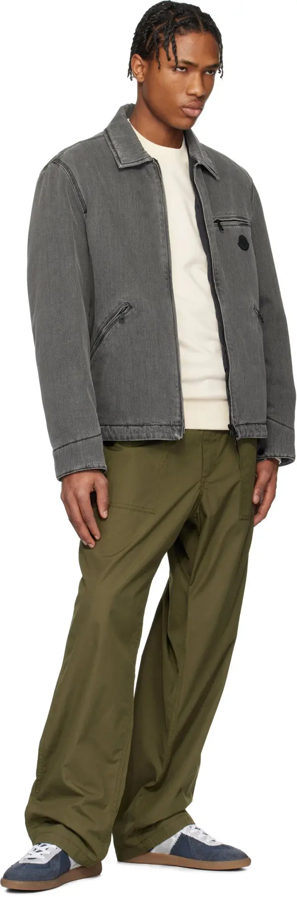 Moncler Acate Padded Denim Shirt Jacket