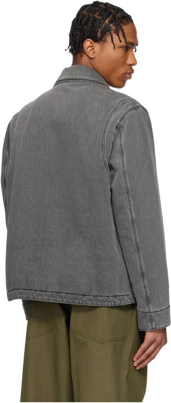Moncler Acate Padded Denim Shirt Jacket