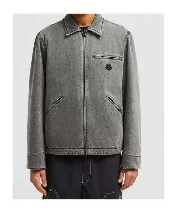 Moncler Acate Padded Denim Shirt Jacket