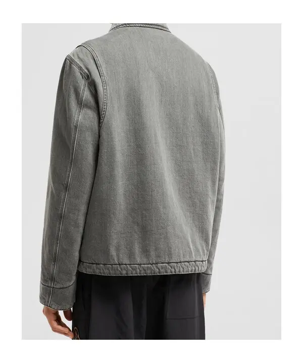 Moncler Acate Padded Denim Shirt Jacket