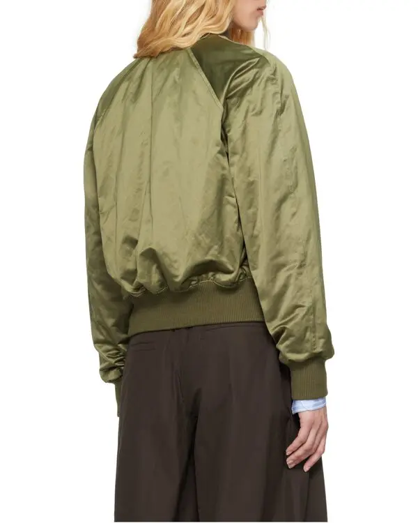 AMI Paris Satin De Coeur Bomber Jacket