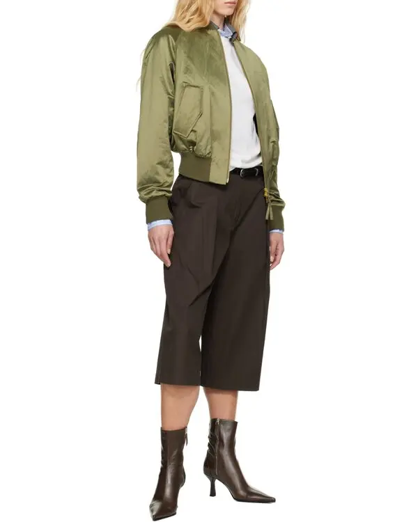 AMI Paris Satin De Coeur Bomber Jacket