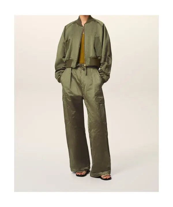 AMI Paris Satin De Coeur Bomber Jacket