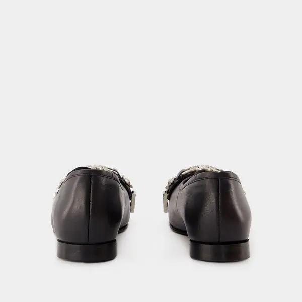 Toga Metallic Detail Square-toe Ballerina Shoes