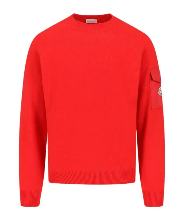 Moncler Logo Patch Crewneck Sweater