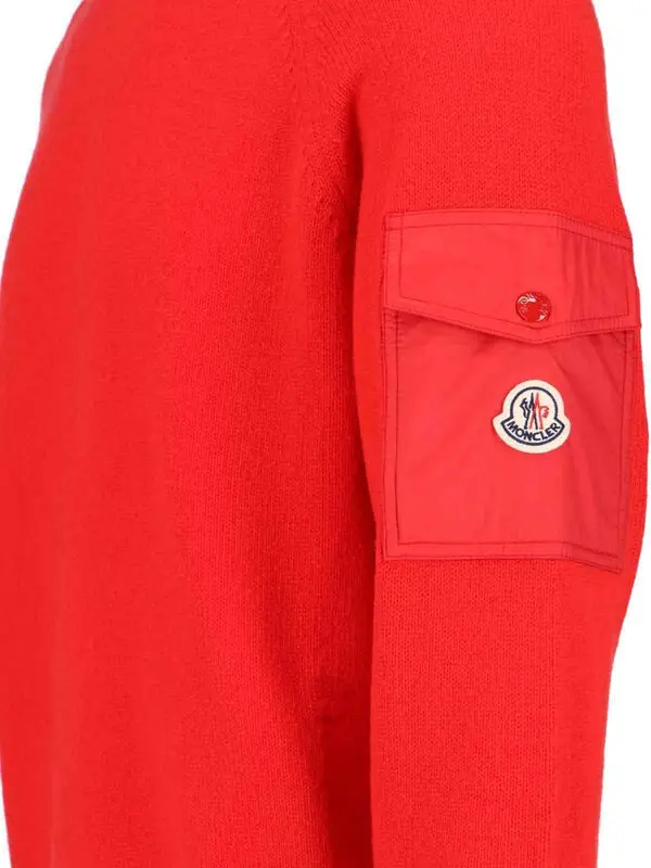 Moncler Logo Patch Crewneck Sweater