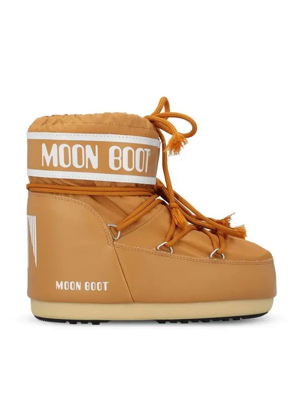 Moon Boot Icon Padded Logo-band Boots - Nude
