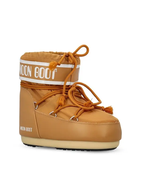Moon Boot Icon Padded Logo-band Boots - Nude