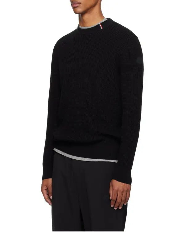 Moncler Logo Patch Crewneck Jumper