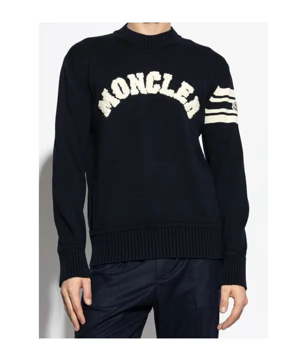 Moncler Logo Detailed Crewneck Jumper