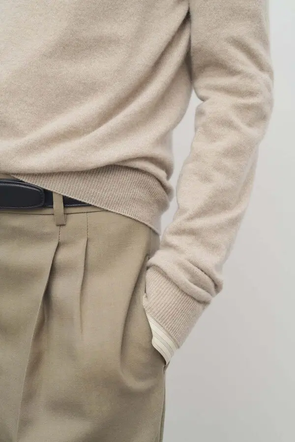 THE ROW Jazor Sweater - Beige Melange