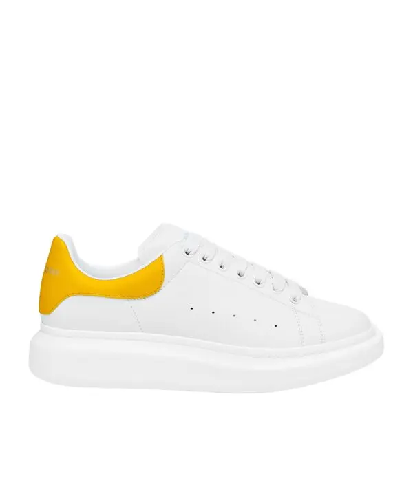 Alexander McQueen Oversized Lace-up Sneakers - White/yellow