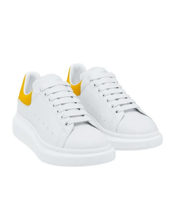 Alexander McQueen Oversized Lace-up Sneakers - White/yellow
