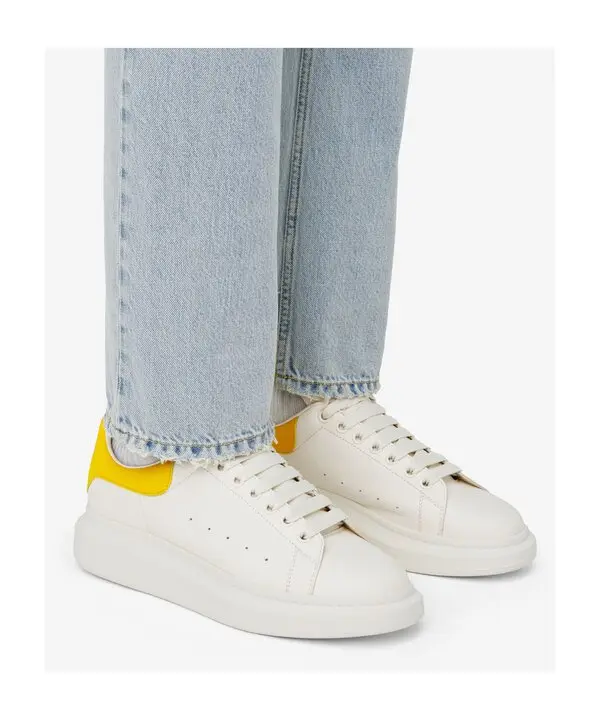 Alexander McQueen Oversized Lace-up Sneakers - White/yellow
