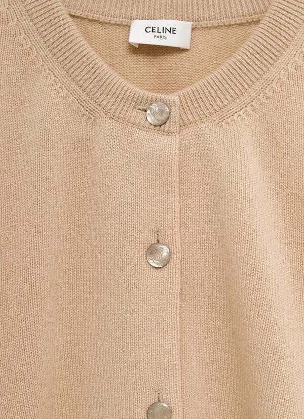 Celine Triomphe Cardigan In Scottish Cashmere
