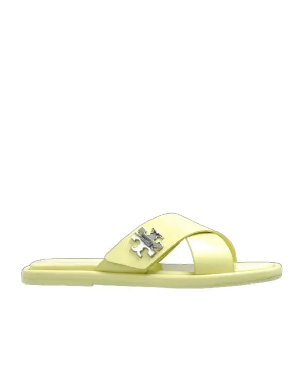 Tory Burch Leather Slides - Yellow