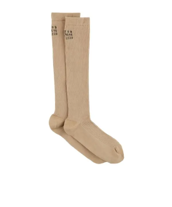 MAISON MARGIELA Knee-high Socks - Adobe Brown