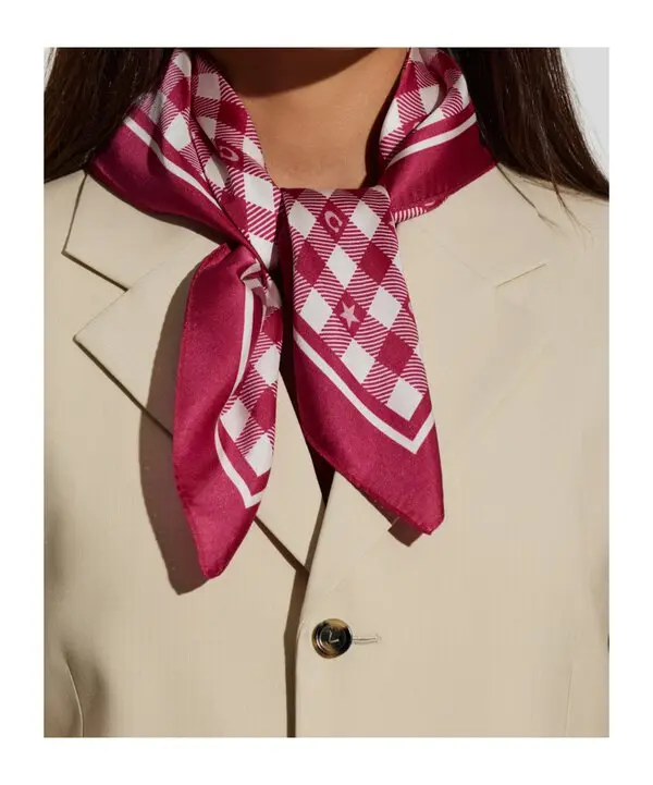 COACH Patterned Silk Scarf