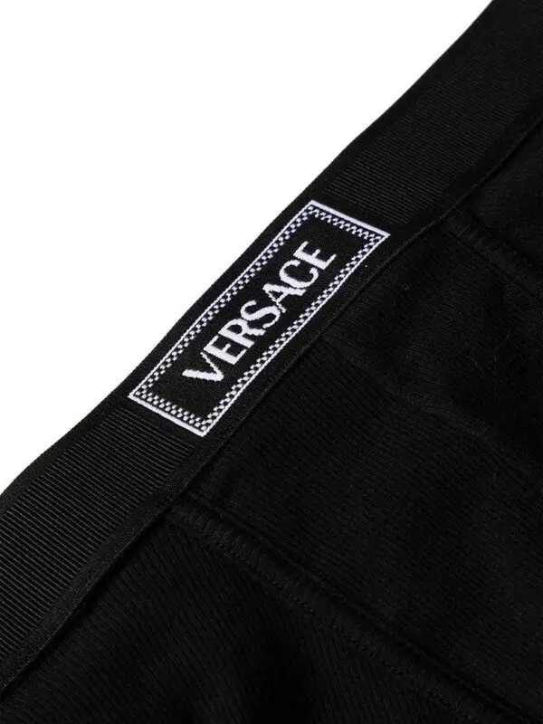 Versace 90s Vintage Logo Ribbed Long Trunks