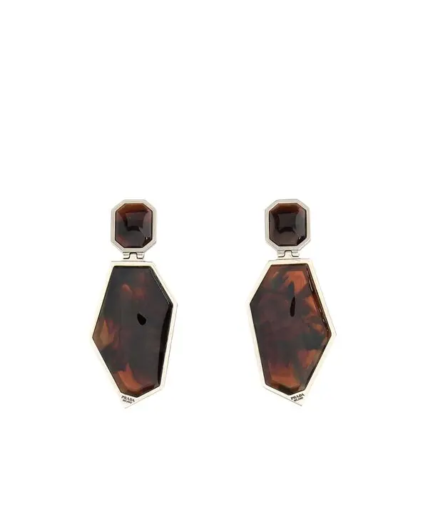 Prada Logo-engraved Earrings