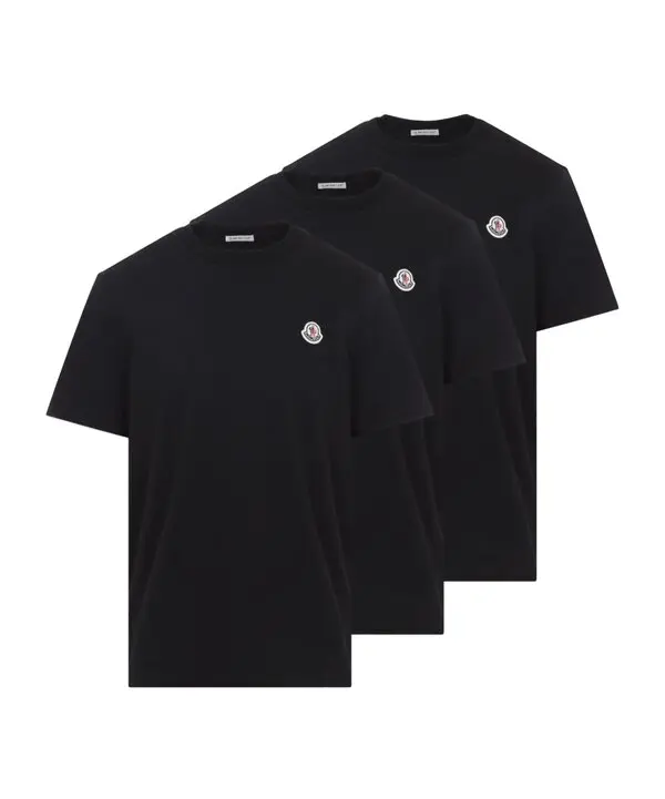 Moncler 3 Packs Logo Patch Crewneck T-shirt