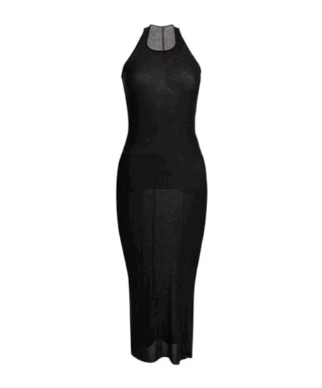 Rick Owens Ribbed Knit Maxi Dress - Black