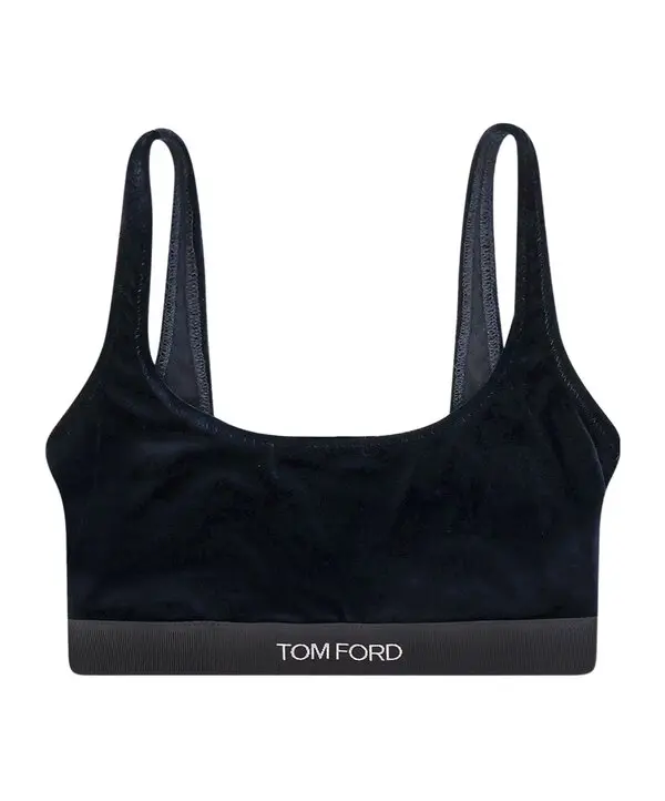 TOM FORD Stretch Lustrous Velour Signature Bralette