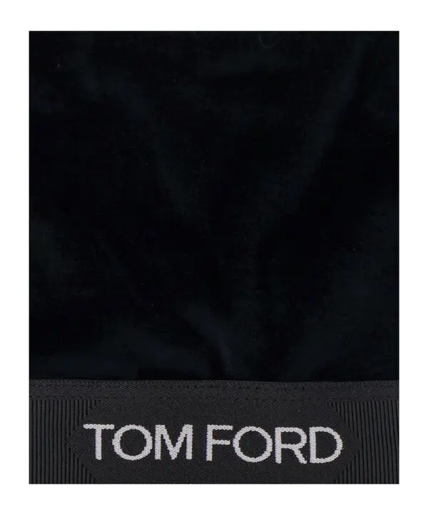 TOM FORD Stretch Lustrous Velour Signature Bralette