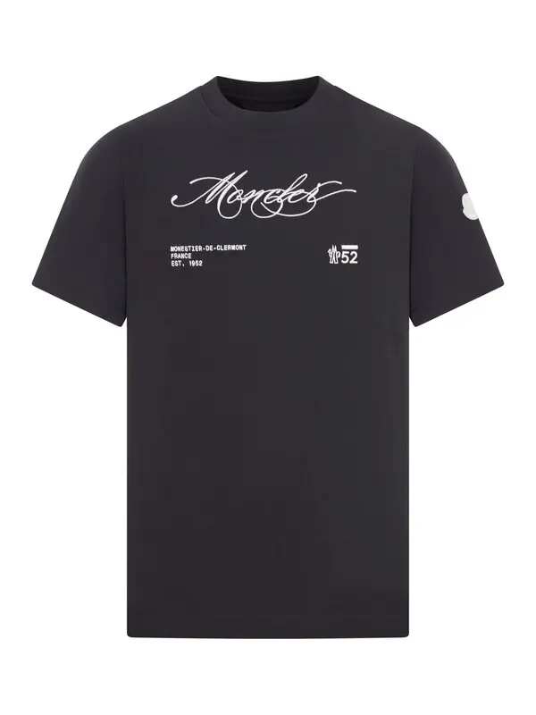 Moncler Embroidered Logo Cotton T-shirt
