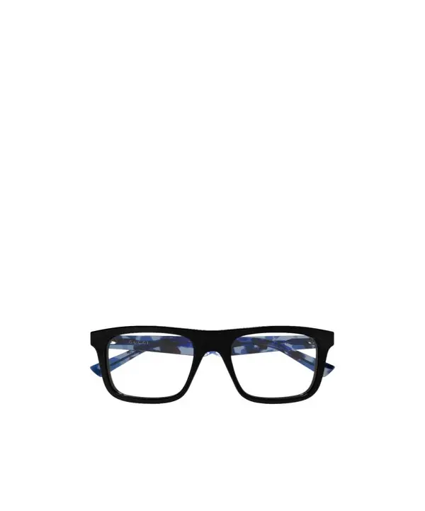 Gucci Square Frame Glasses - Black/blue/clear