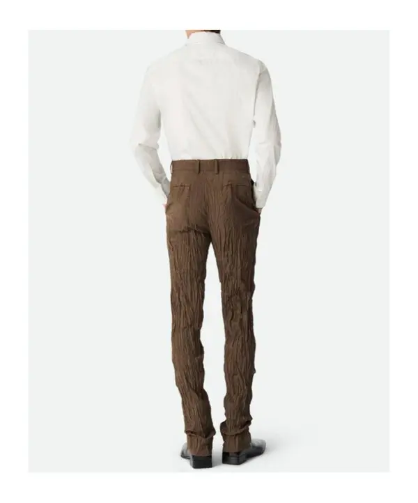 Bottega Veneta Crushed Wool Slim Trousers