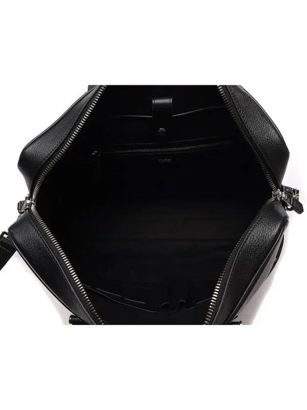 TOM FORD Logo Embossed Zipped Messenger Bag