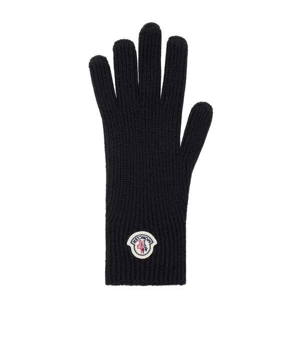 Moncler Logo Patch Knitted Gloves