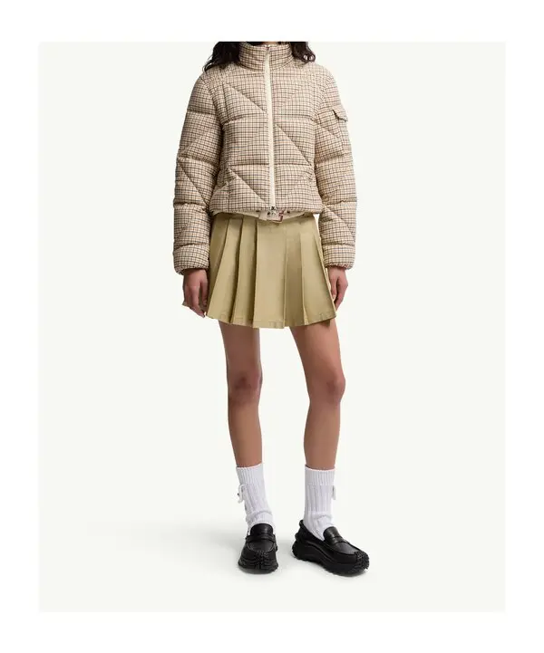 Moncler Keros Quilted Short Down Jacket - Nude