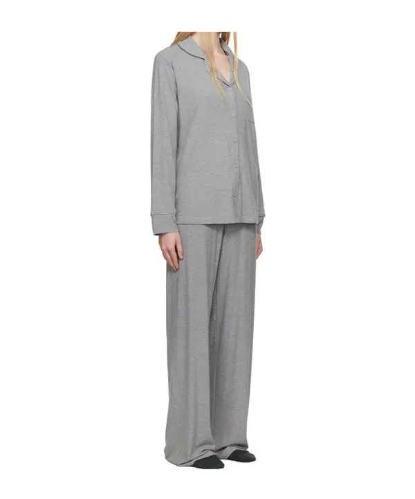 SKIMS Long Sleeve Button Pajama Set - Gray