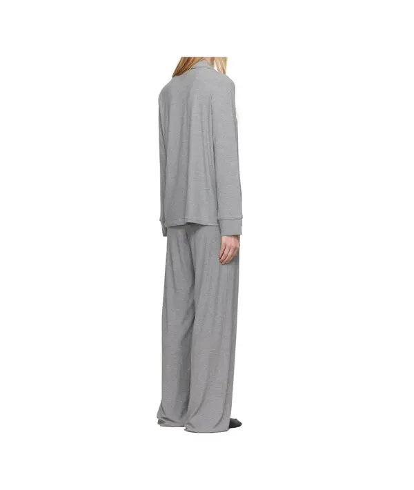 SKIMS Long Sleeve Button Pajama Set - Gray