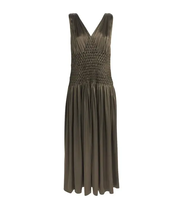 Khaite Silk Nola Midi Dress