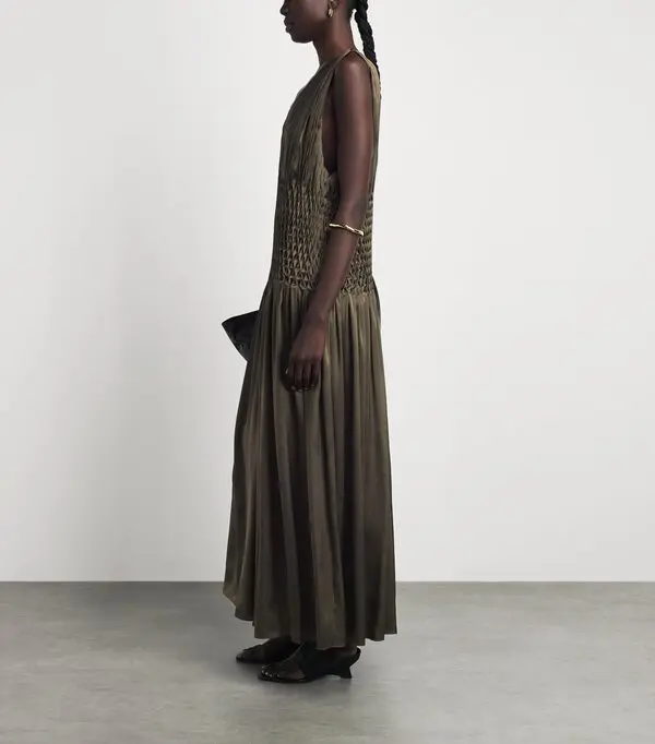 Khaite Silk Nola Midi Dress