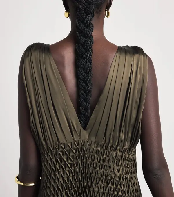 Khaite Silk Nola Midi Dress