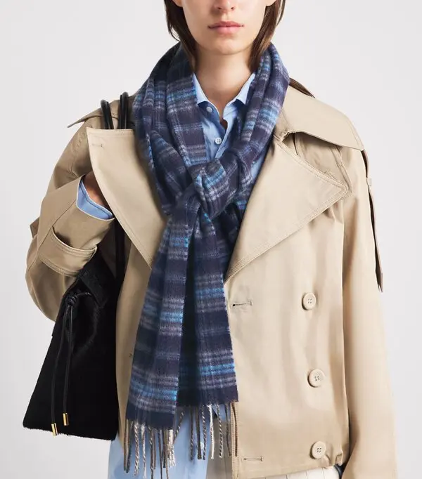 Harrods Cashmere Tartan Scarf