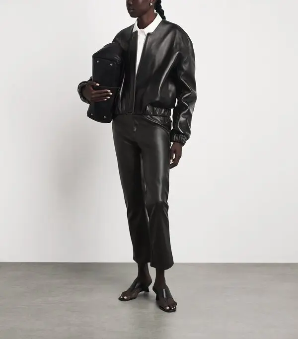 Khaite Leather Cordan Jacket