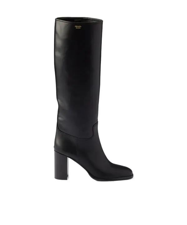 Prada Leather Knee High Boots