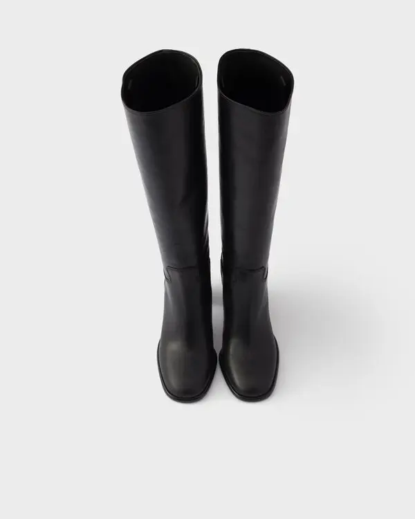 Prada Leather Knee High Boots