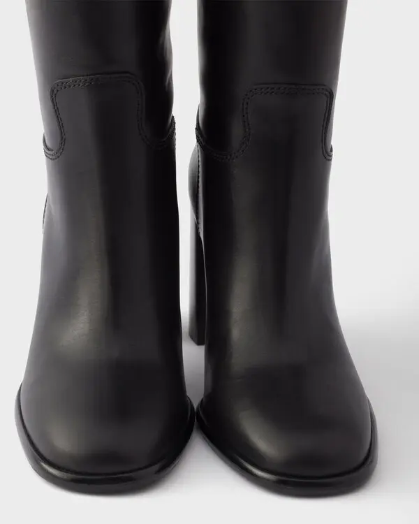 Prada Leather Knee High Boots