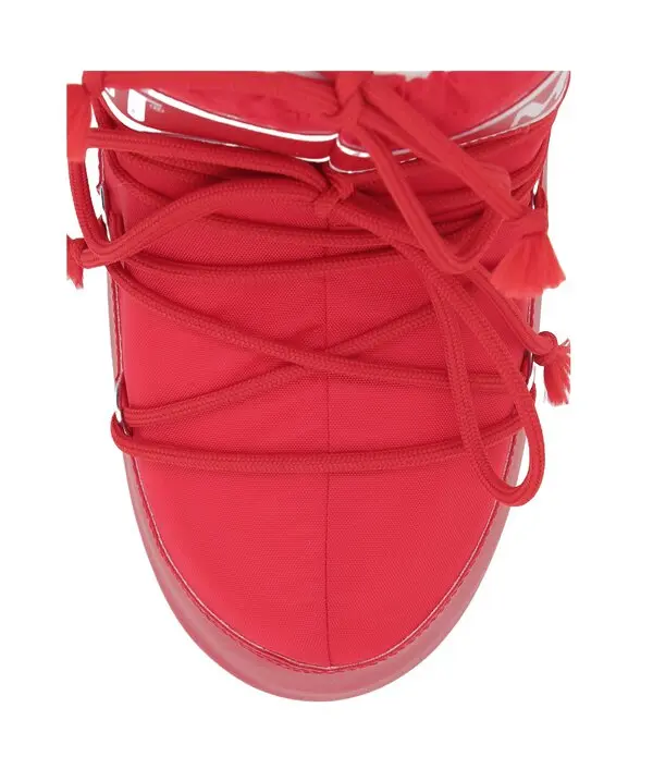 Moon Boot Logo Lace-up Snow Boots - Red